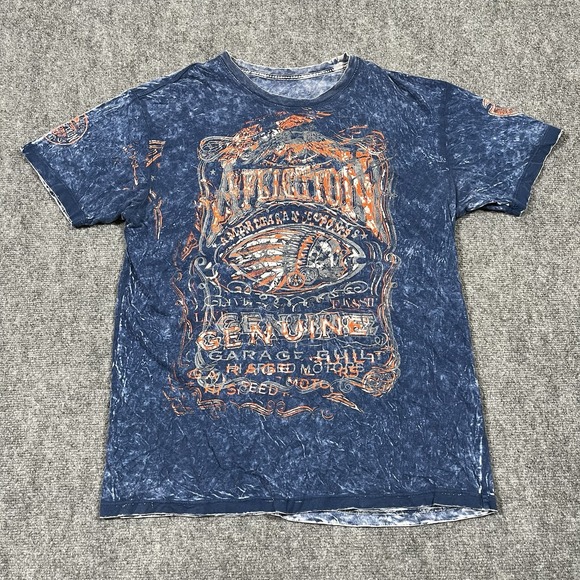 Affliction | Shirts | Affliction Shirt Mens Xl Blue Acid Wash ...